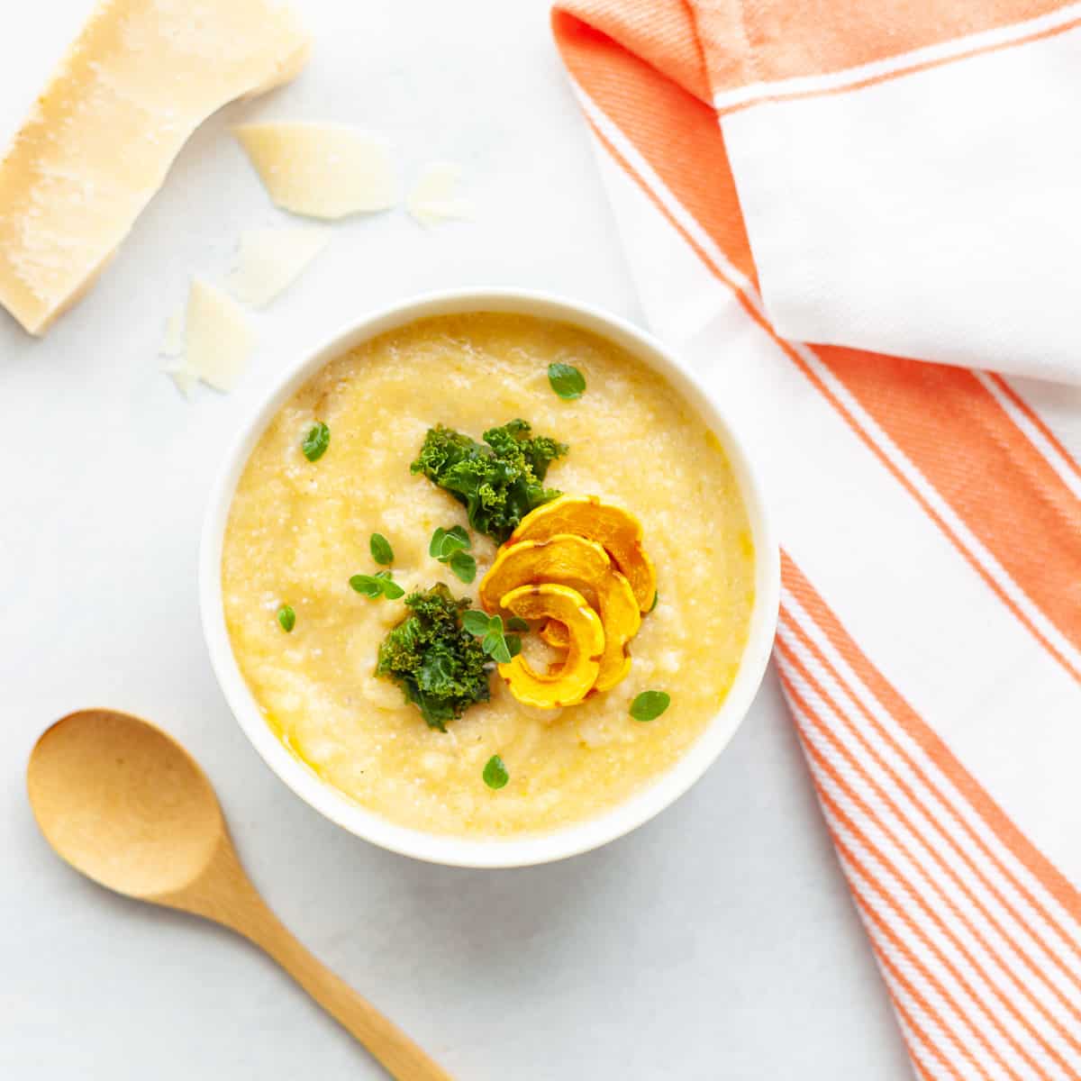 Creamy Oven-Baked Polenta (with toppings) - Kitchen Skip