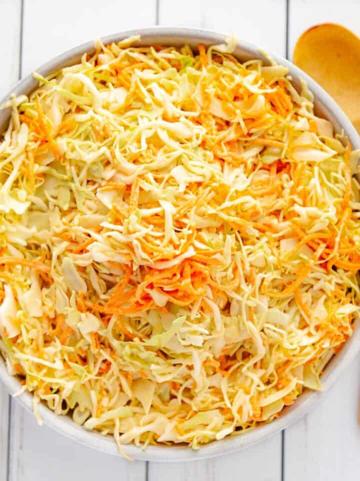 Simple Crunchy Purple Cabbage Slaw - Kitchen Skip